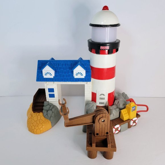 Fisher-Price | Toys | Imaginext Geotrax Train Harbor Docks Lighthouse ...